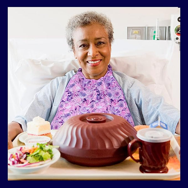 Adult Bibs W Pinch And Slide Closure Designed To Dine