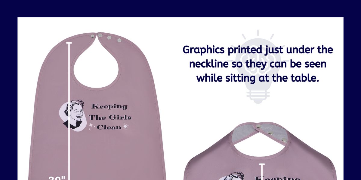 Keepin the Girls Clean - Funny Adult Bib – Designed to Dine
